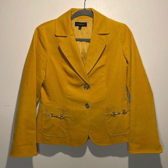 Talbots | Jackets & Coats | Talbots Vintage Corduroy Mustard Yellow ...
